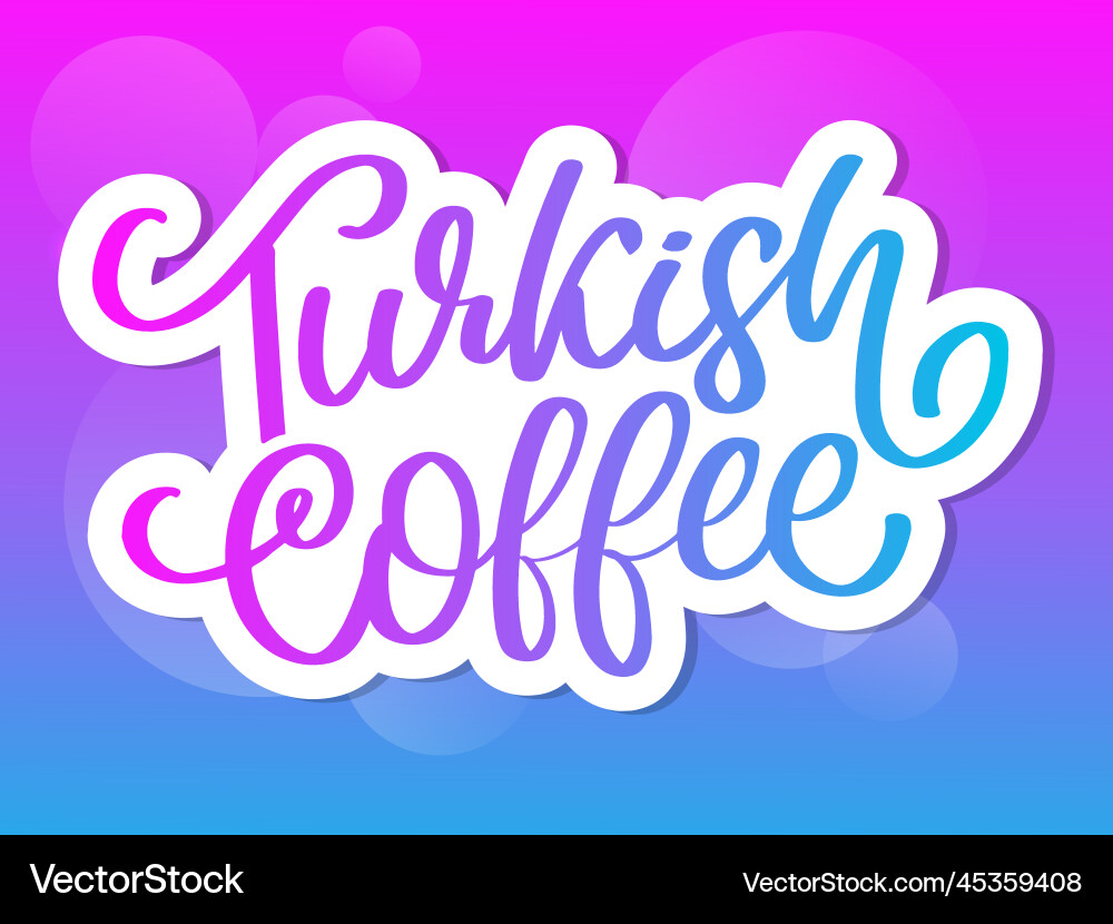 Turkish coffee letter logo typography sign Vector Image