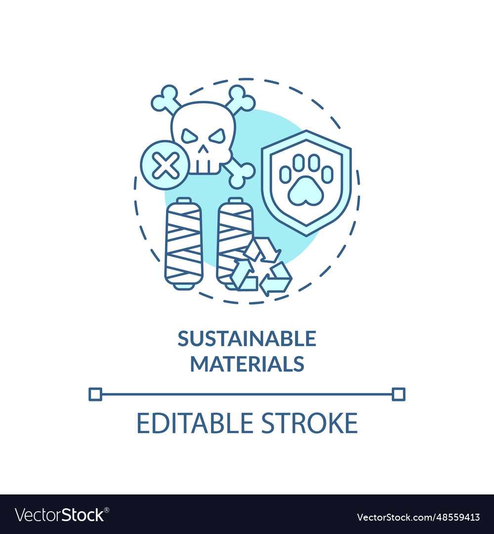 2d Customizable Thin Line Icon Sustainable Vector Image
