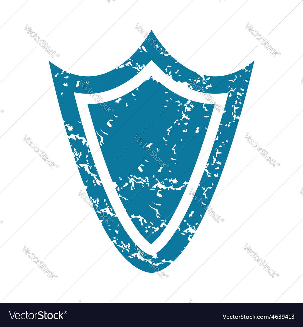 Grunge shield icon Royalty Free Vector Image - VectorStock