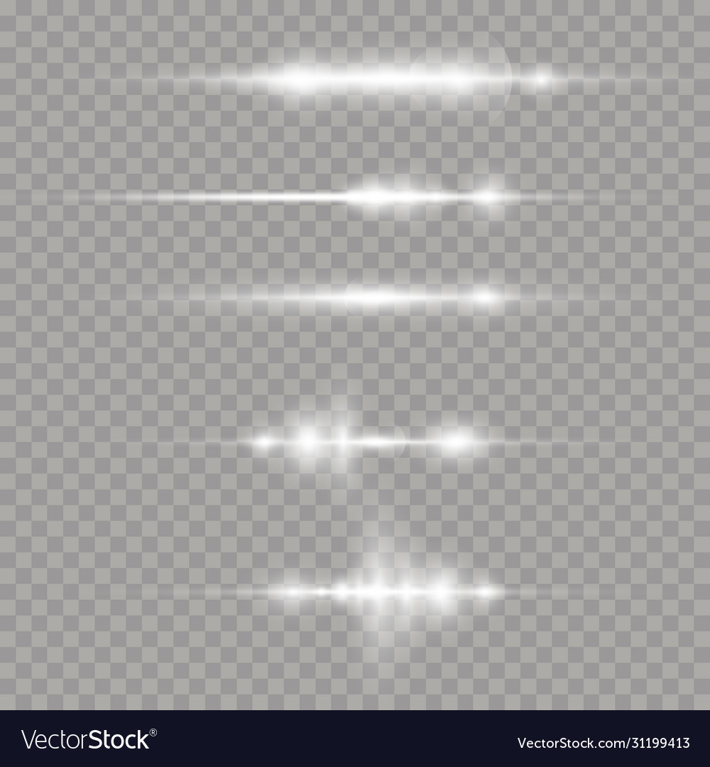 Horizontal light rays Royalty Free Vector Image