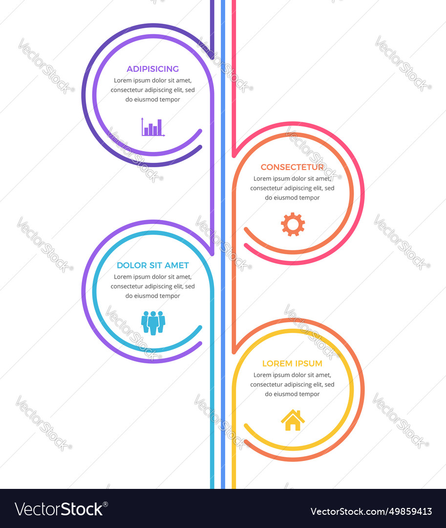 Infographic template - 4 elements Royalty Free Vector Image