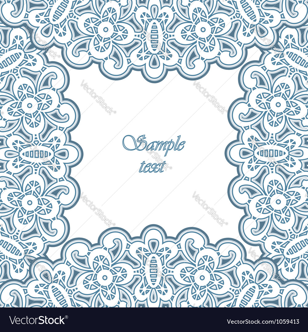 Lacy frame Royalty Free Vector Image - VectorStock