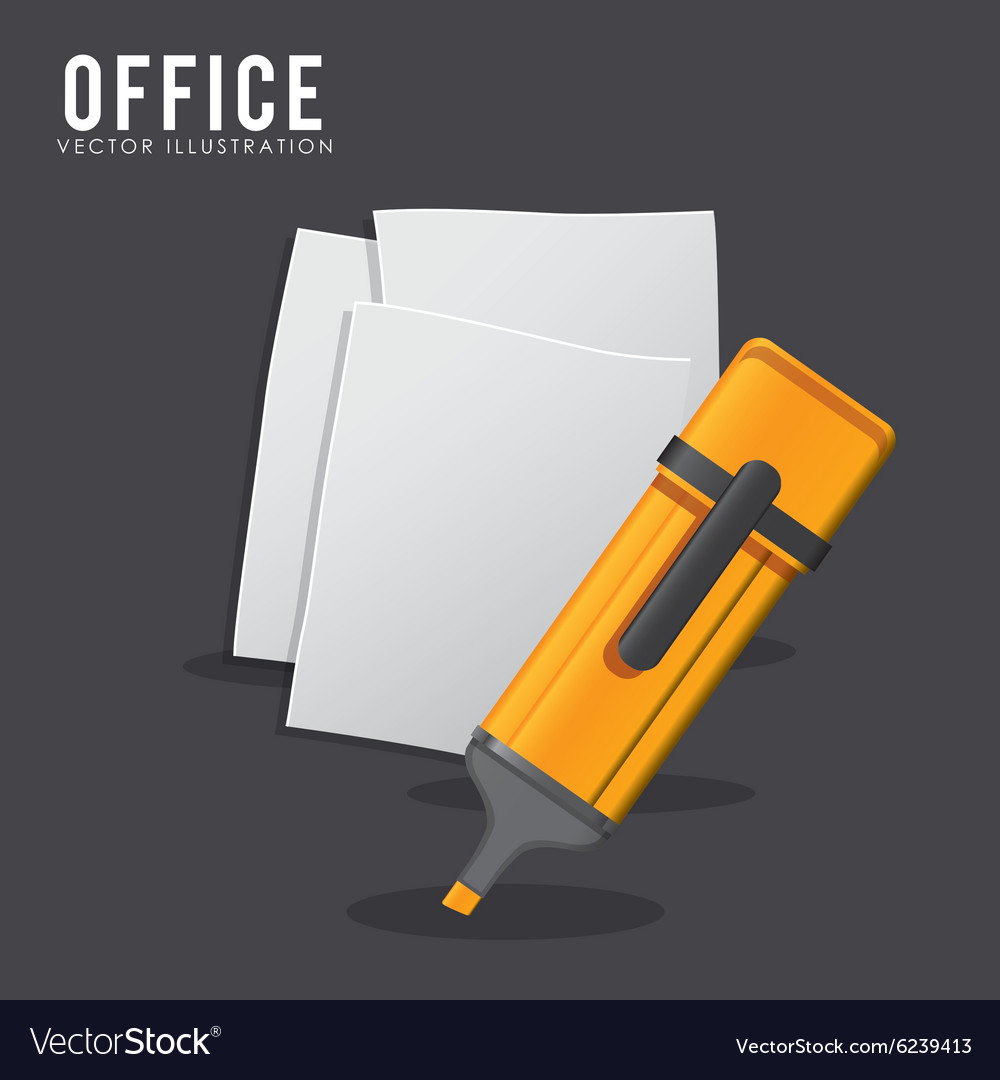 Office stuff design Royalty Free Vector Image - VectorStock