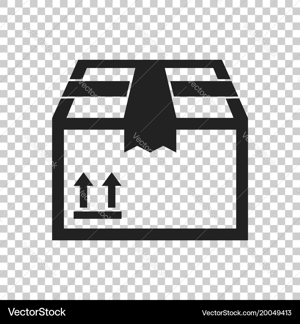 Packaging box icon with arrow symbol shipping Vector Image