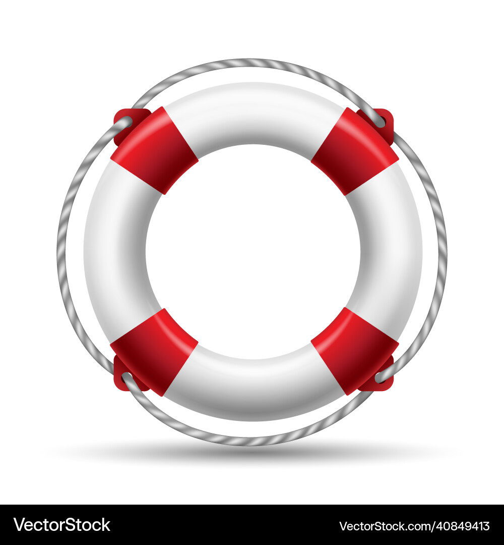 Realistic life buoy Royalty Free Vector Image - VectorStock