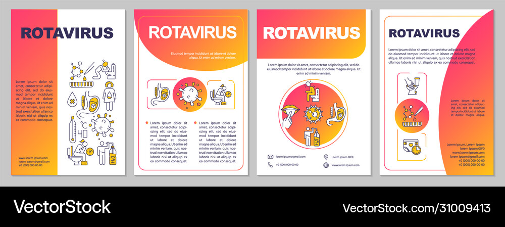 Rotavirus infection brochure template stomach flu Vector Image