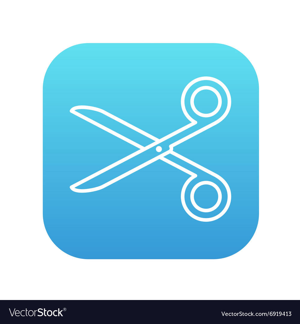 Scissors line icon Royalty Free Vector Image - VectorStock