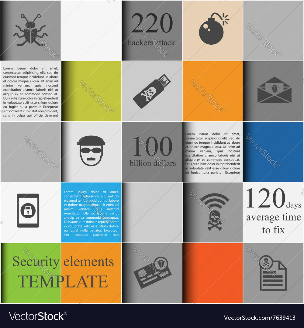 Security elements template Royalty Free Vector Image