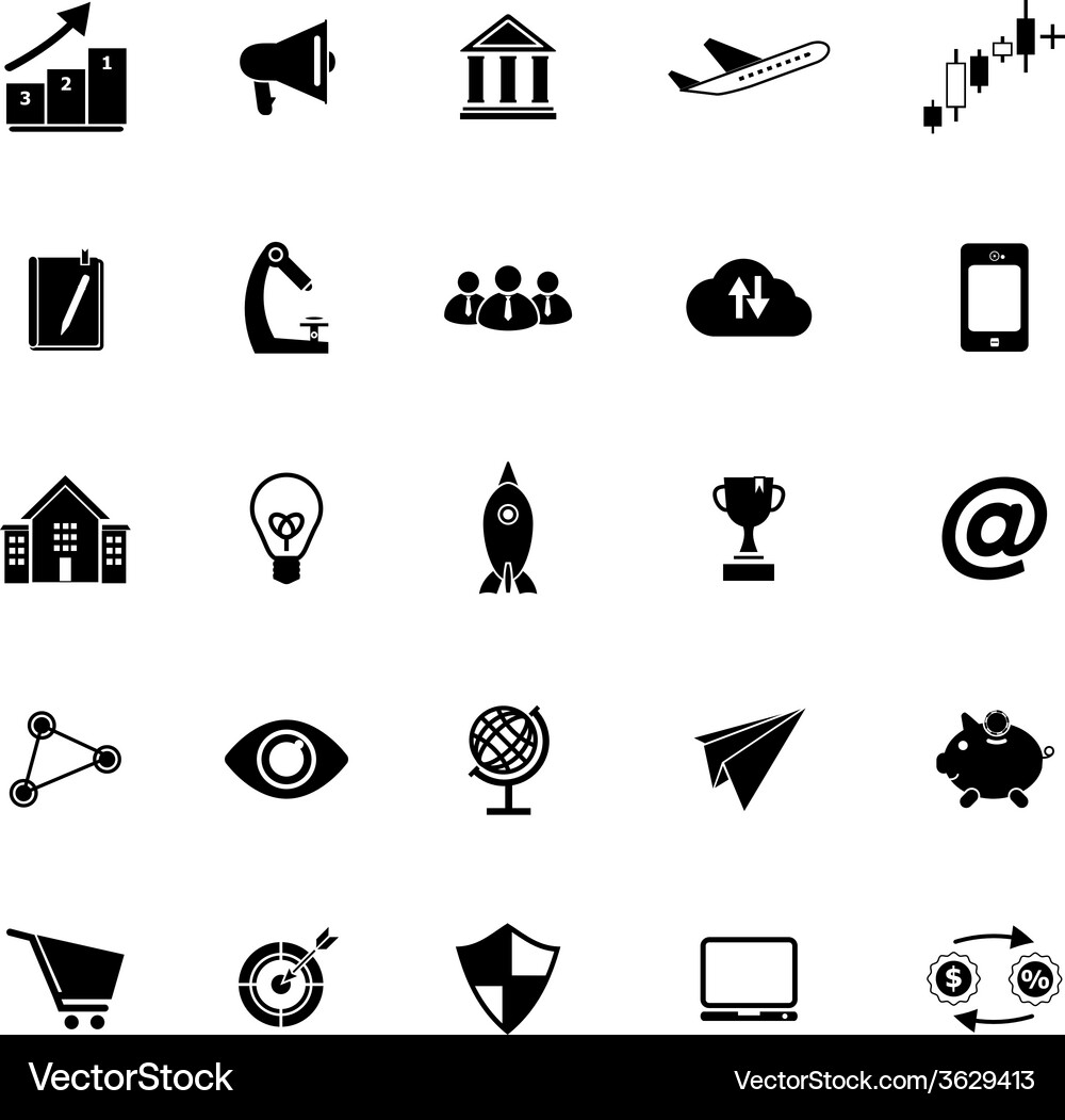 Startup business icons on white background Vector Image