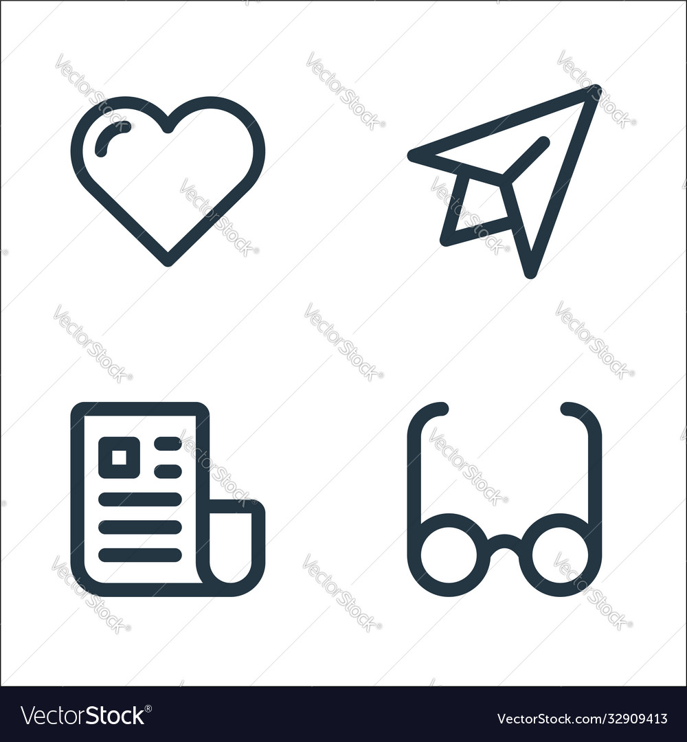 User interface line icons linear set quality line Vector Image