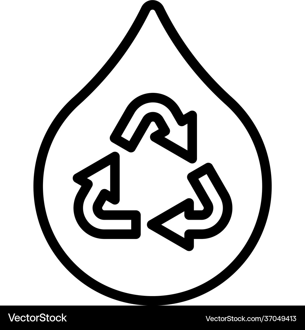 Water reclamation icon earth day related Vector Image