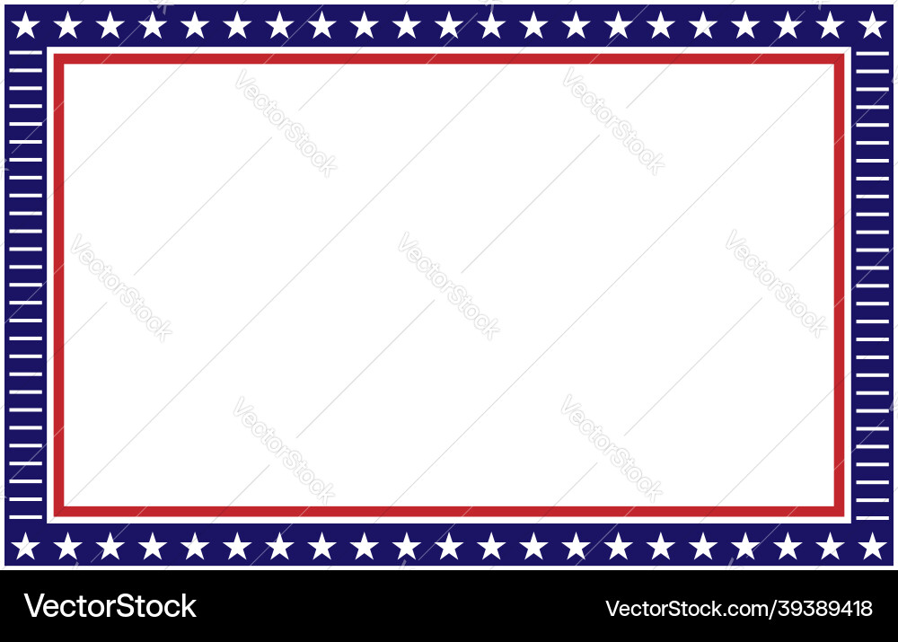 American abstract flag patriotic border Royalty Free Vector