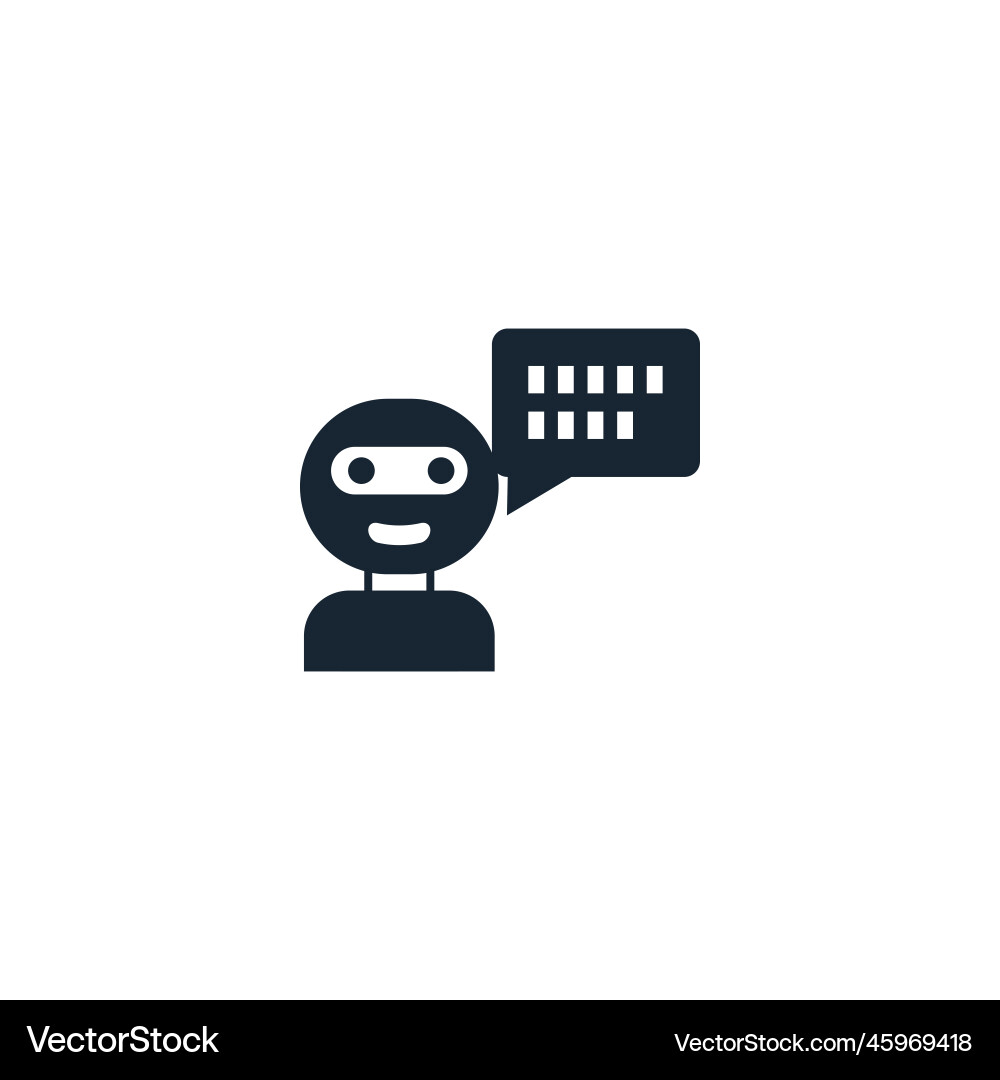 Chat bot creative icon from artificial Royalty Free Vector