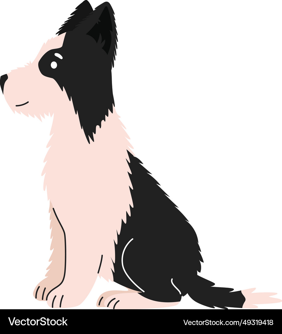 Dog domestic sitting Royalty Free Vector Image