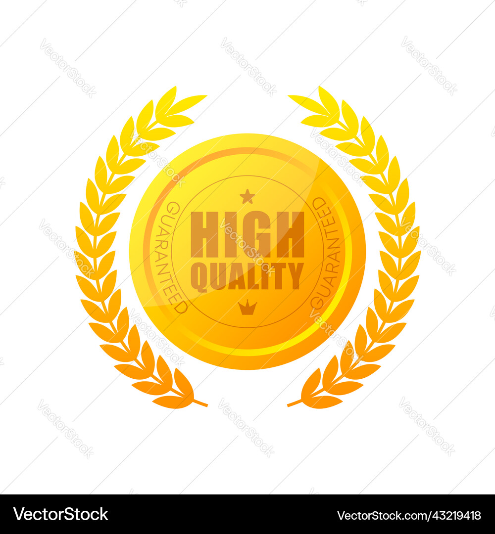 High quality label gold award Royalty Free Vector Image