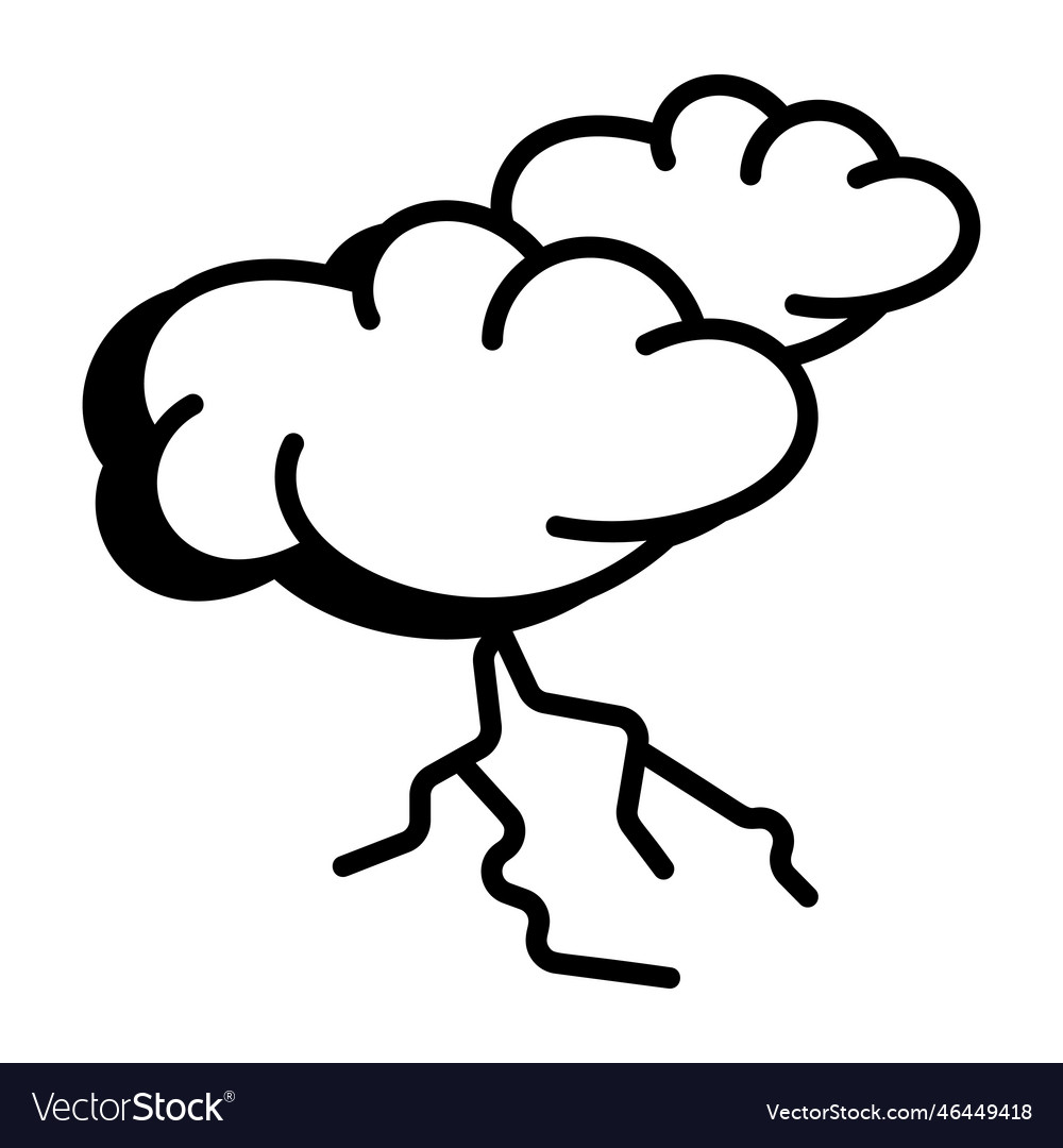 Lightning cloud Royalty Free Vector Image - VectorStock