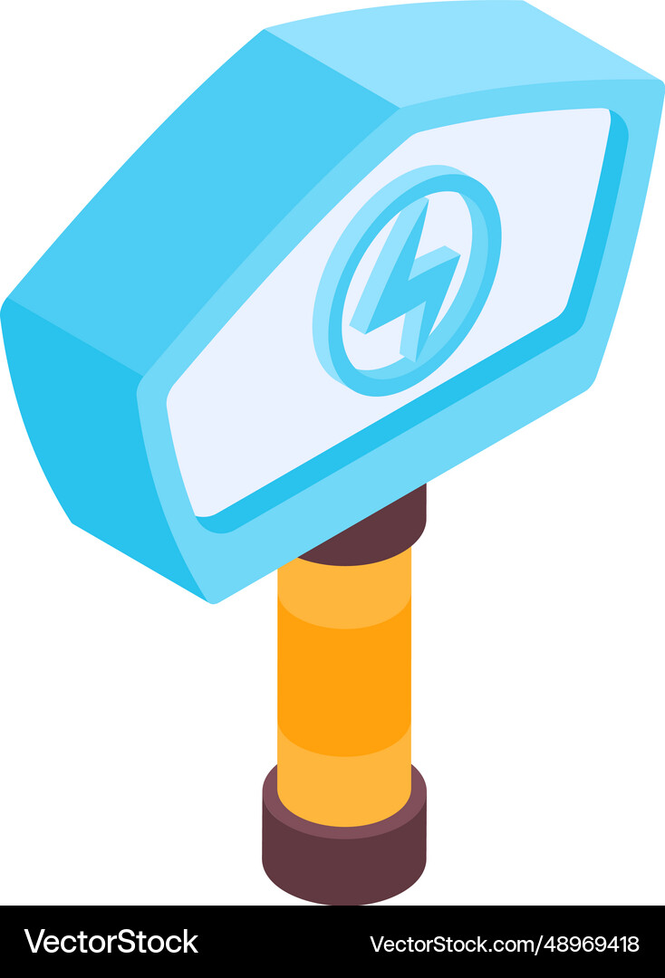 Magic hammer isometric icon is up for premium use Vector Image
