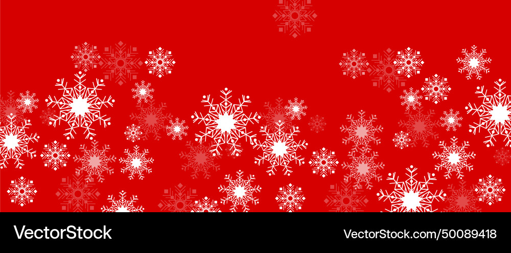 Red and white winter banner with decorations Vector Image