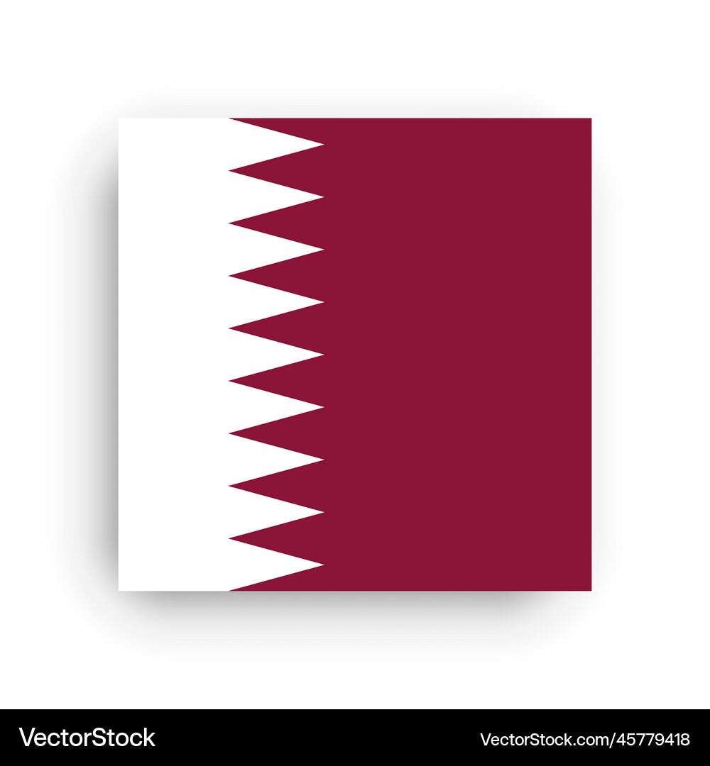 Square flag of qatar Royalty Free Vector Image