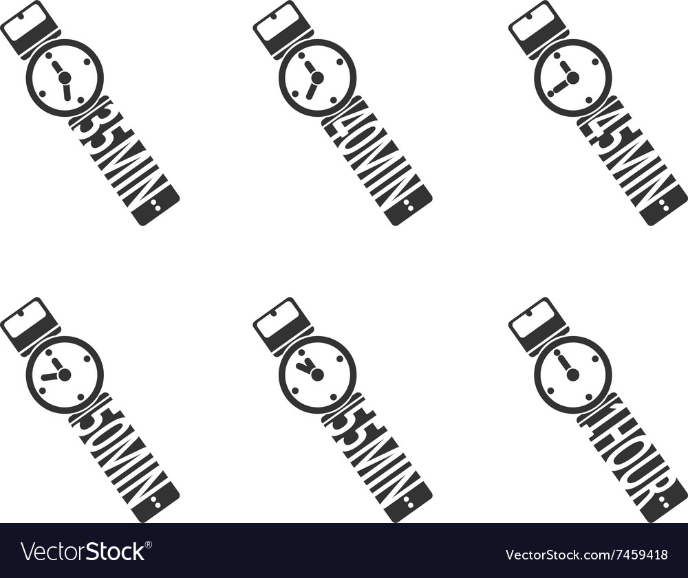 Timer icon set Royalty Free Vector Image - VectorStock
