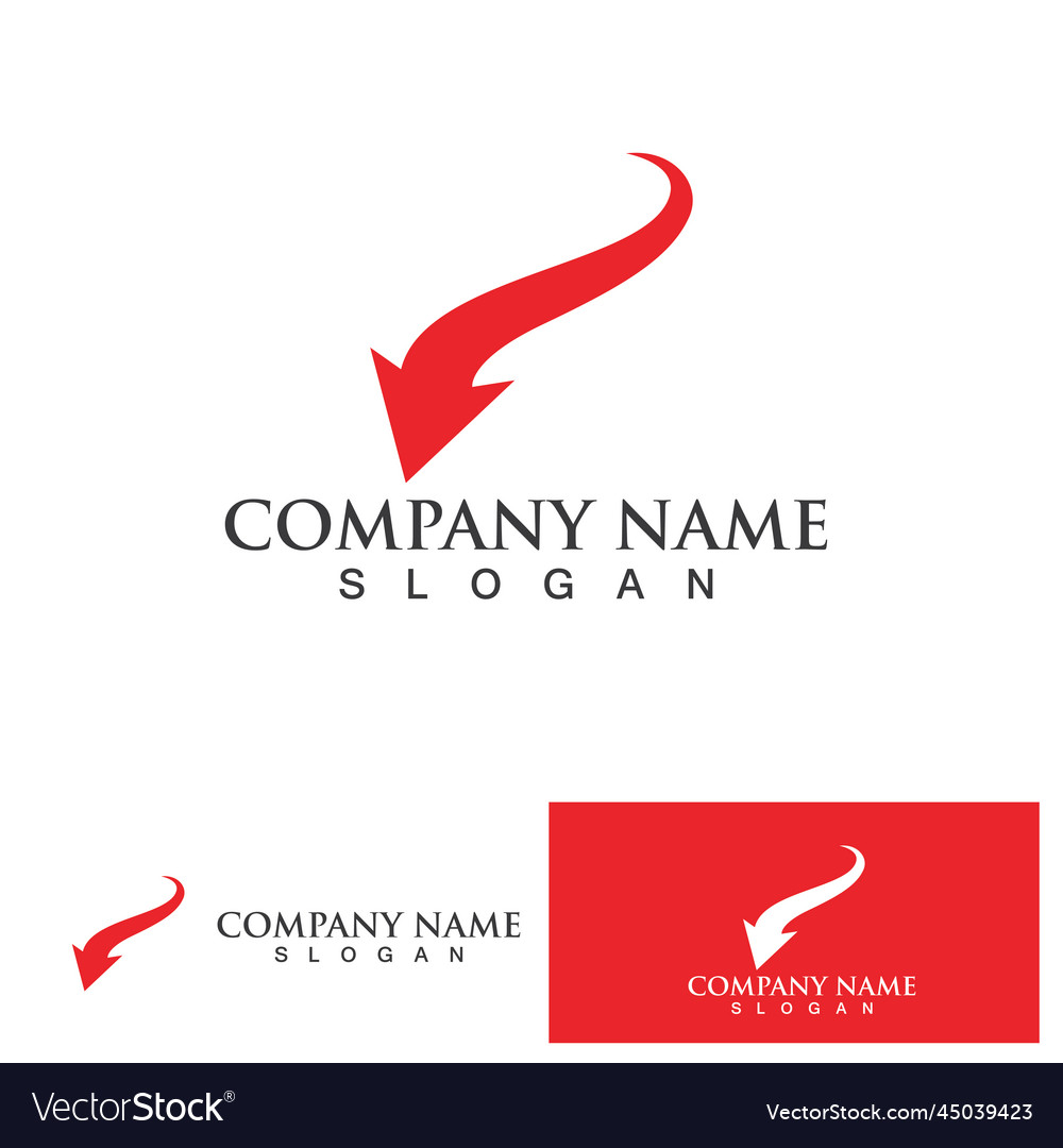 Arrow way icon logo template design Royalty Free Vector