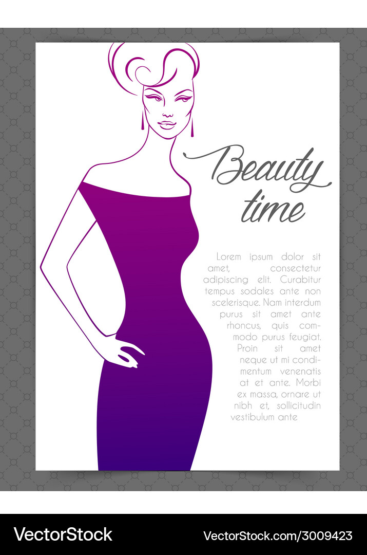 Cards with woman Royalty Free Vector Image - VectorStock