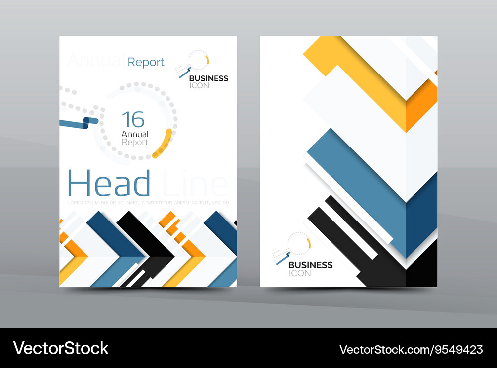 Clean geometric design annual report cover Vector Image