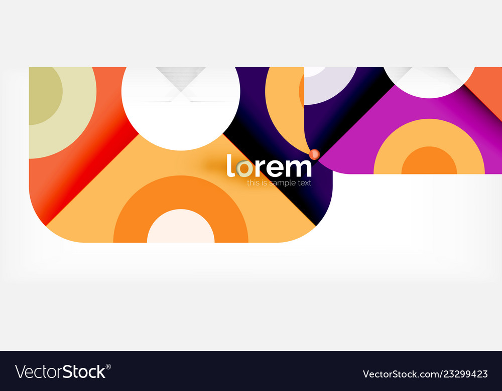 Colorful trendy geometric shapes background Vector Image