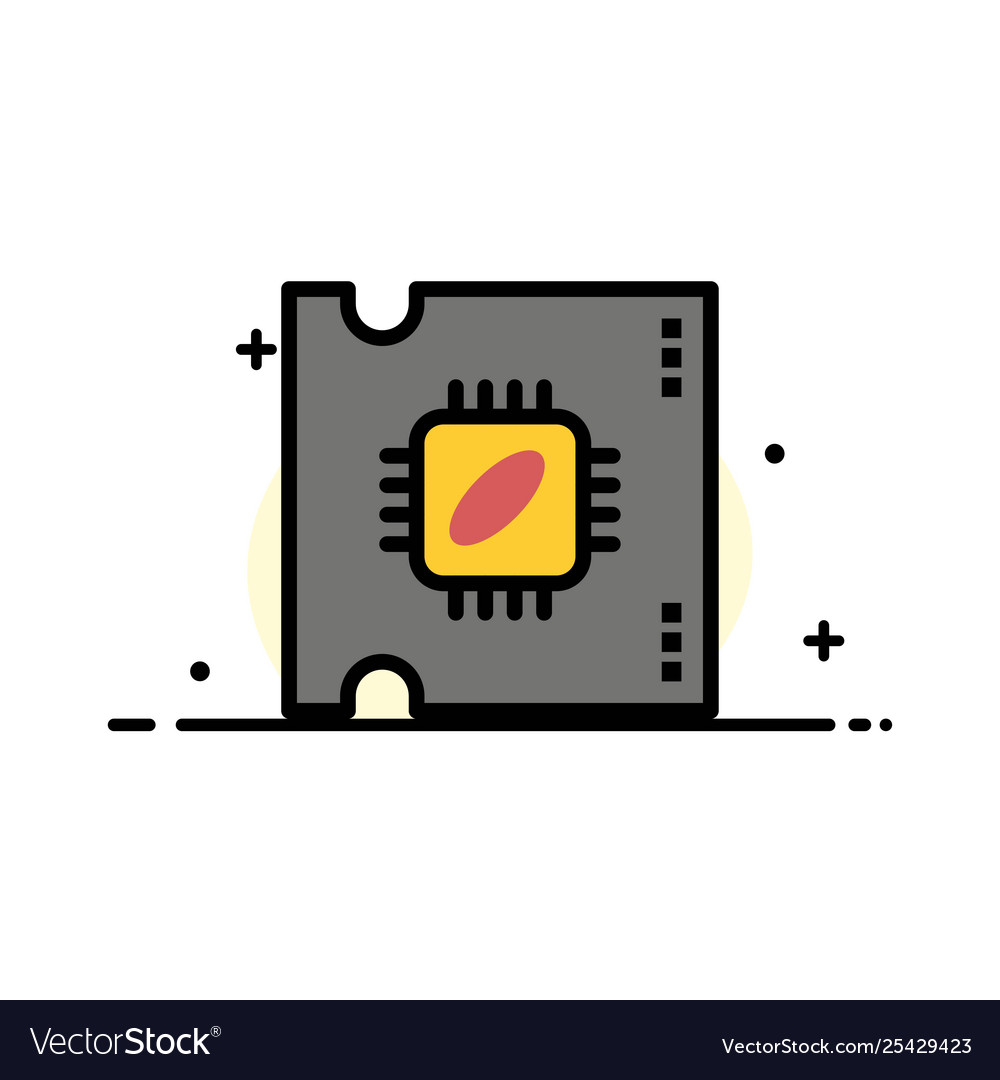 Cpu microchip processor chip business Royalty Free Vector
