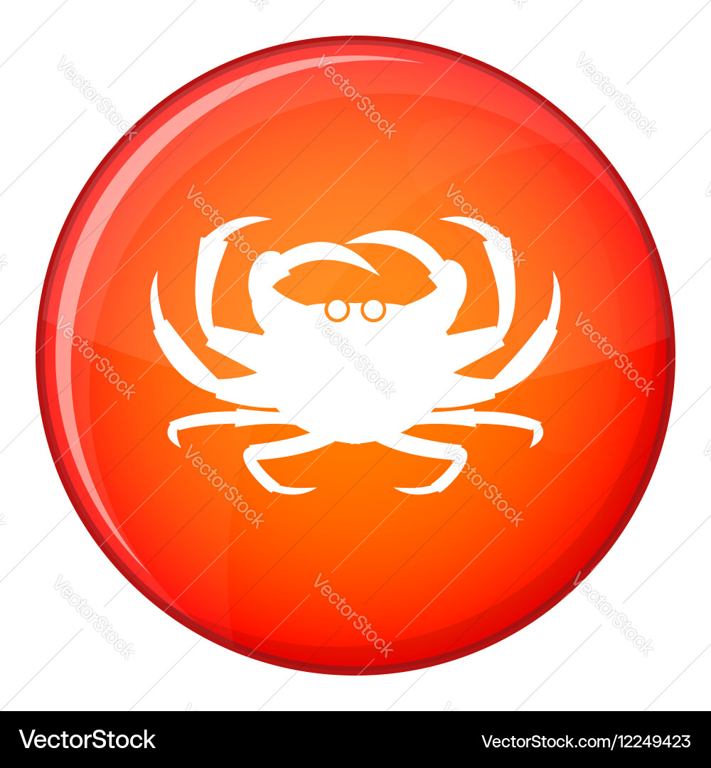 Crab icon flat style Royalty Free Vector Image