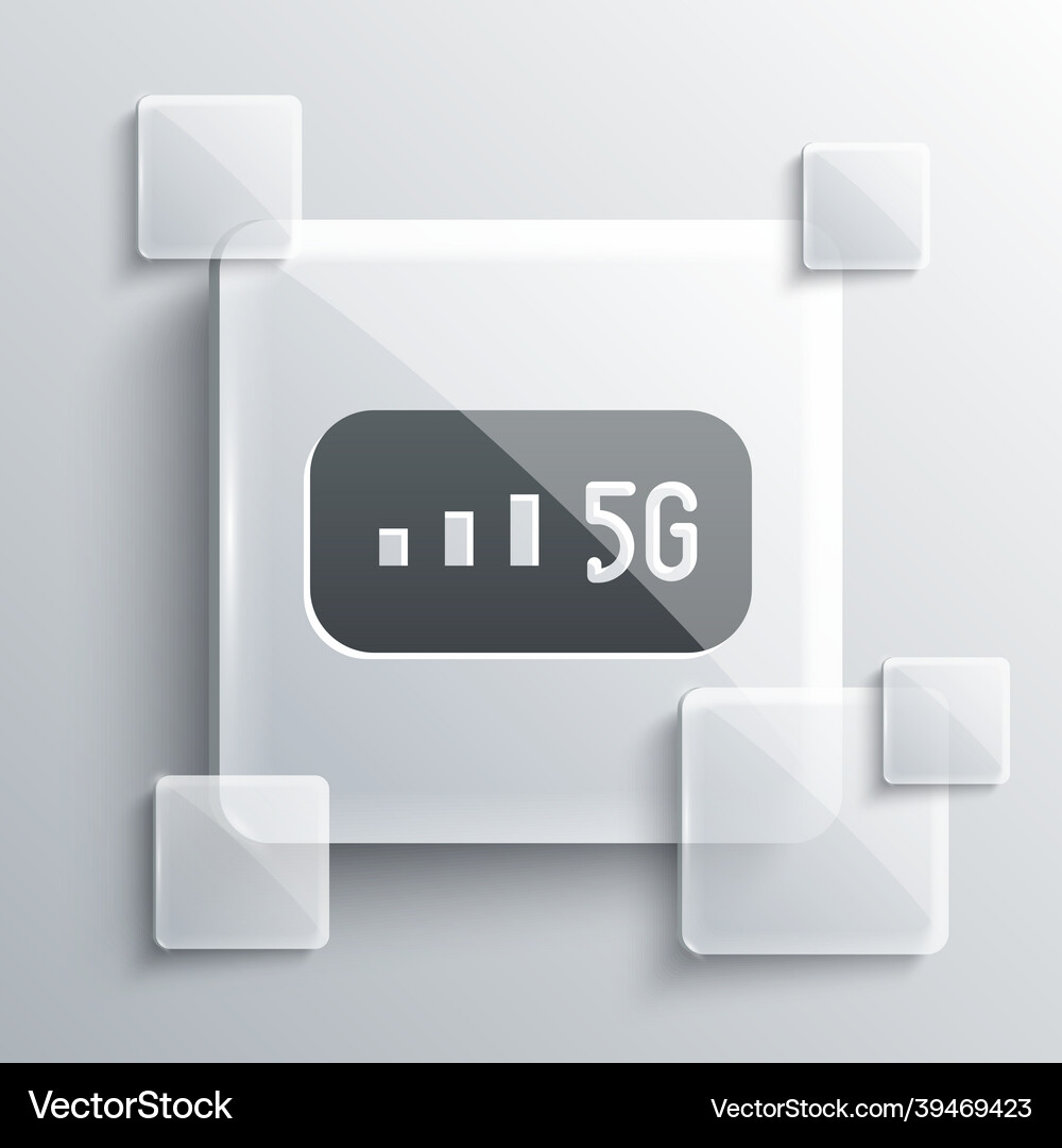 Grey 5g new wireless internet wifi connection icon