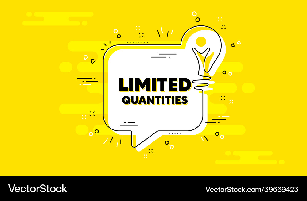Limited quantities symbol special offer sign Vector Image