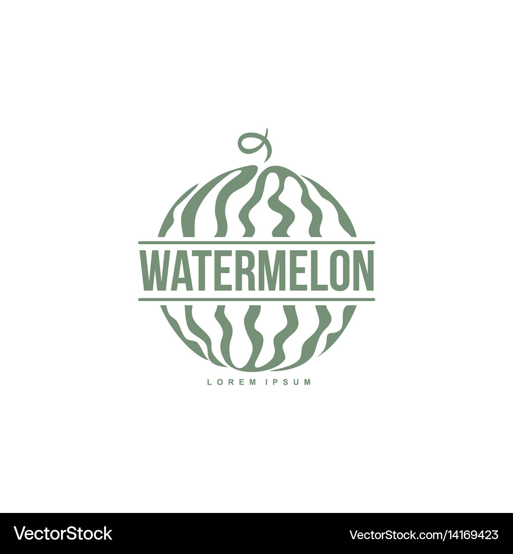 Logo template with side view of stylized striped Vector Image