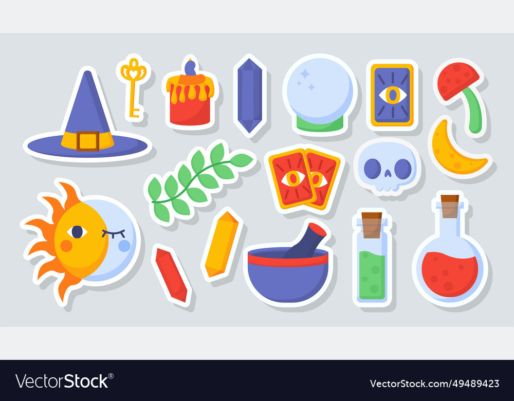 Magic icons set Royalty Free Vector Image - VectorStock