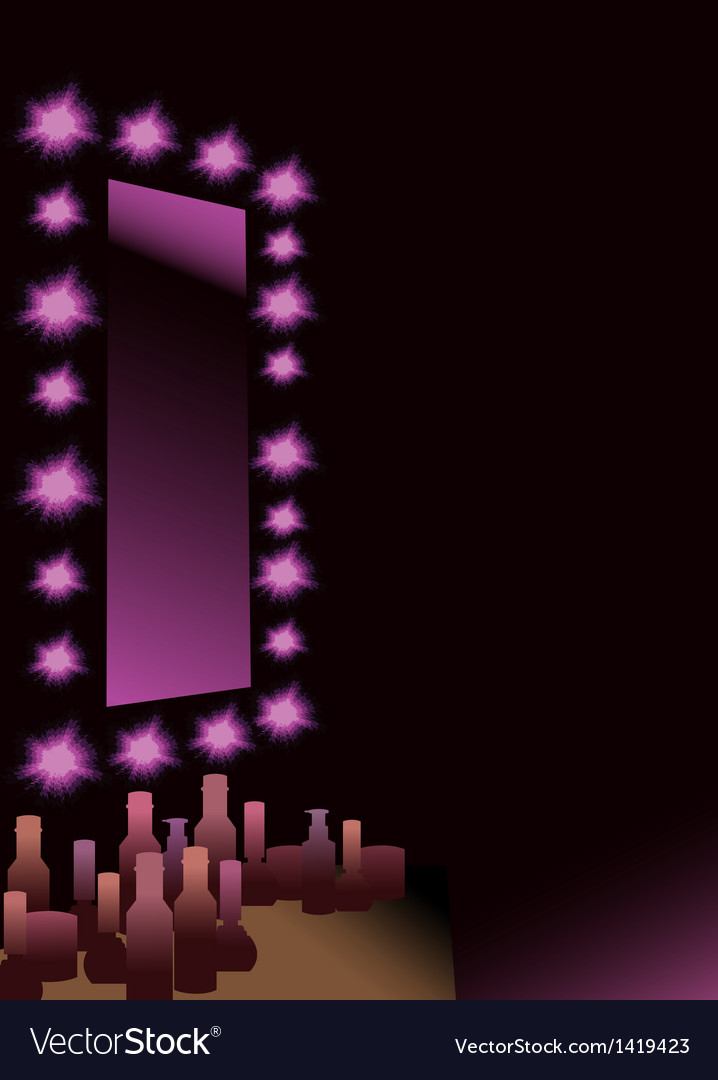 Makeup table Royalty Free Vector Image - VectorStock