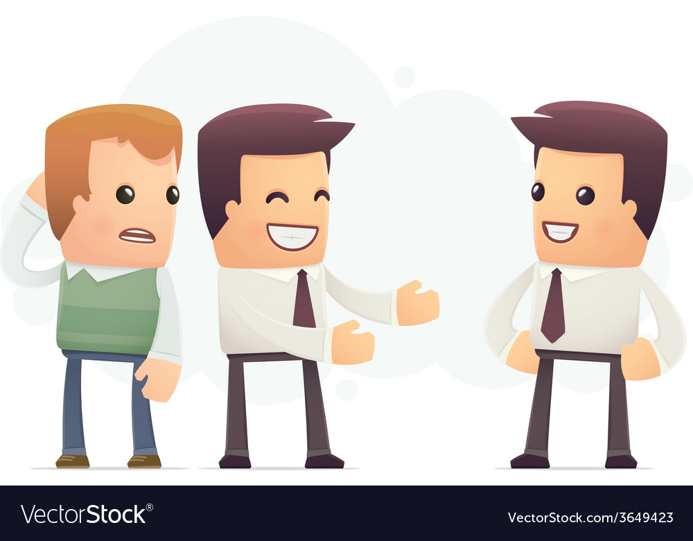 Manager compliments himself Royalty Free Vector Image