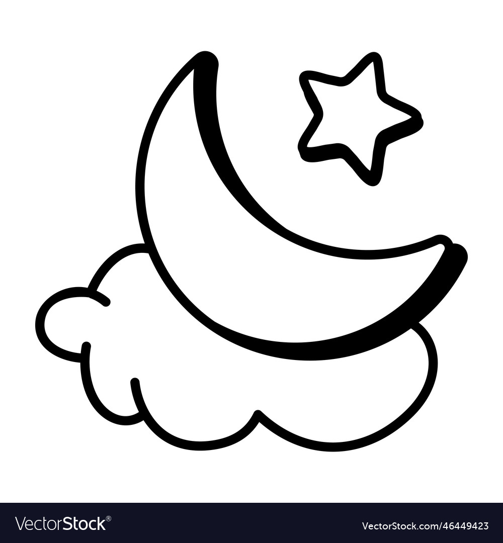 Night cloud Royalty Free Vector Image - VectorStock
