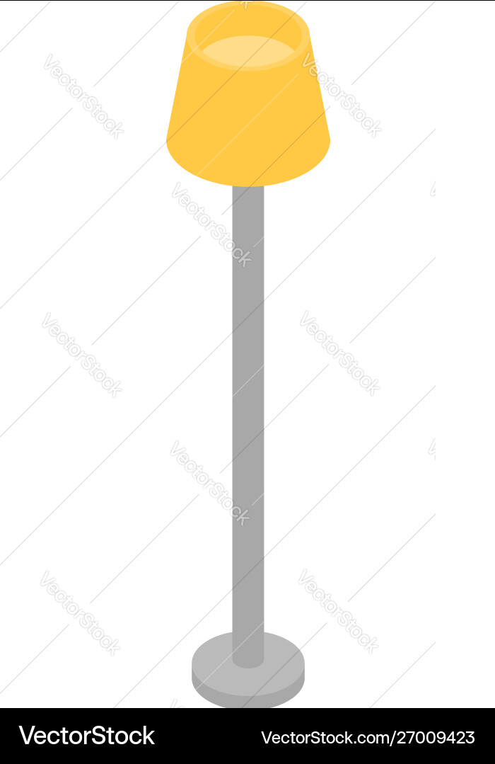 Night room lamp icon isometric style Royalty Free Vector