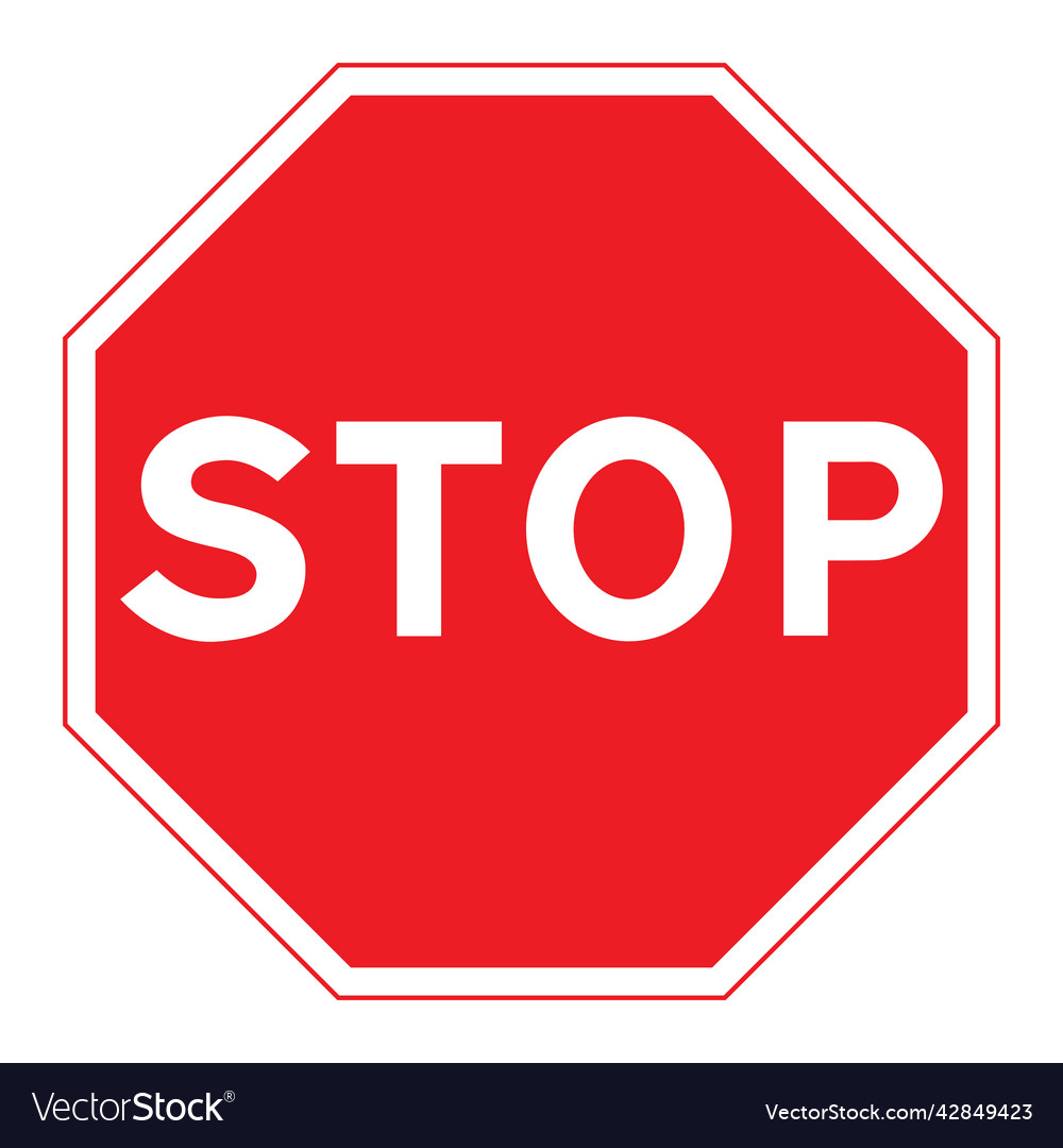Stop Royalty Free Vector Image - VectorStock
