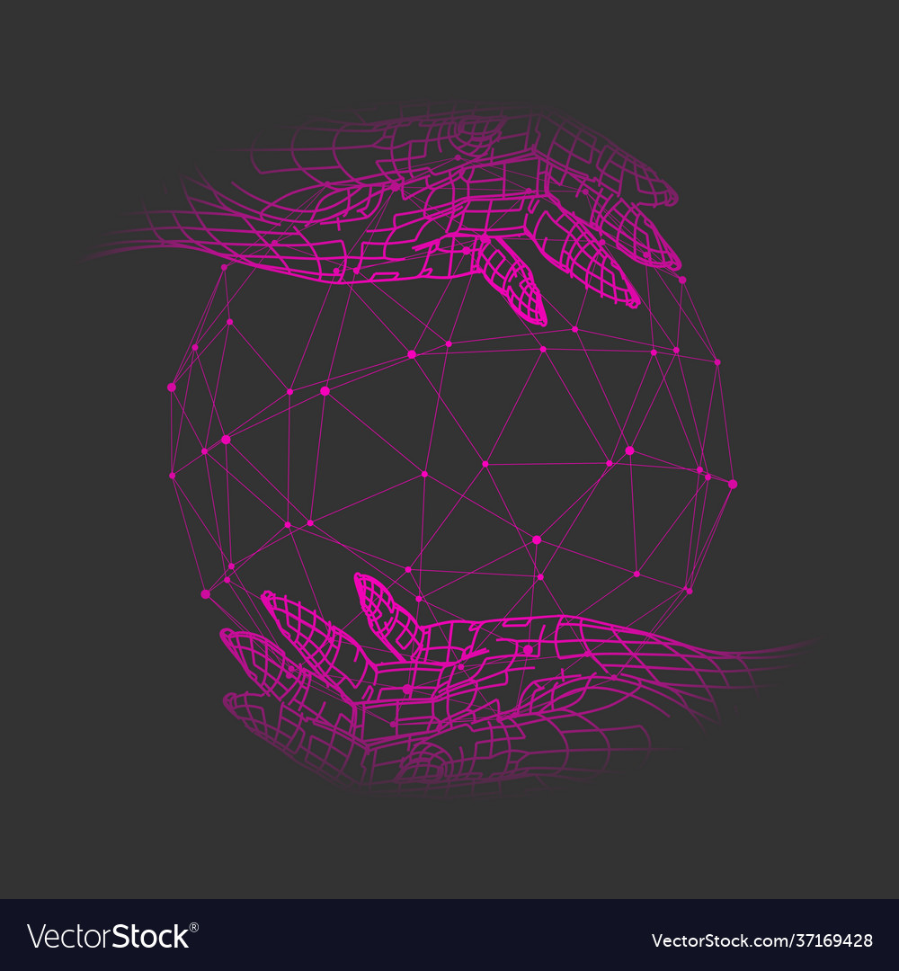 Abstract human hands Royalty Free Vector Image