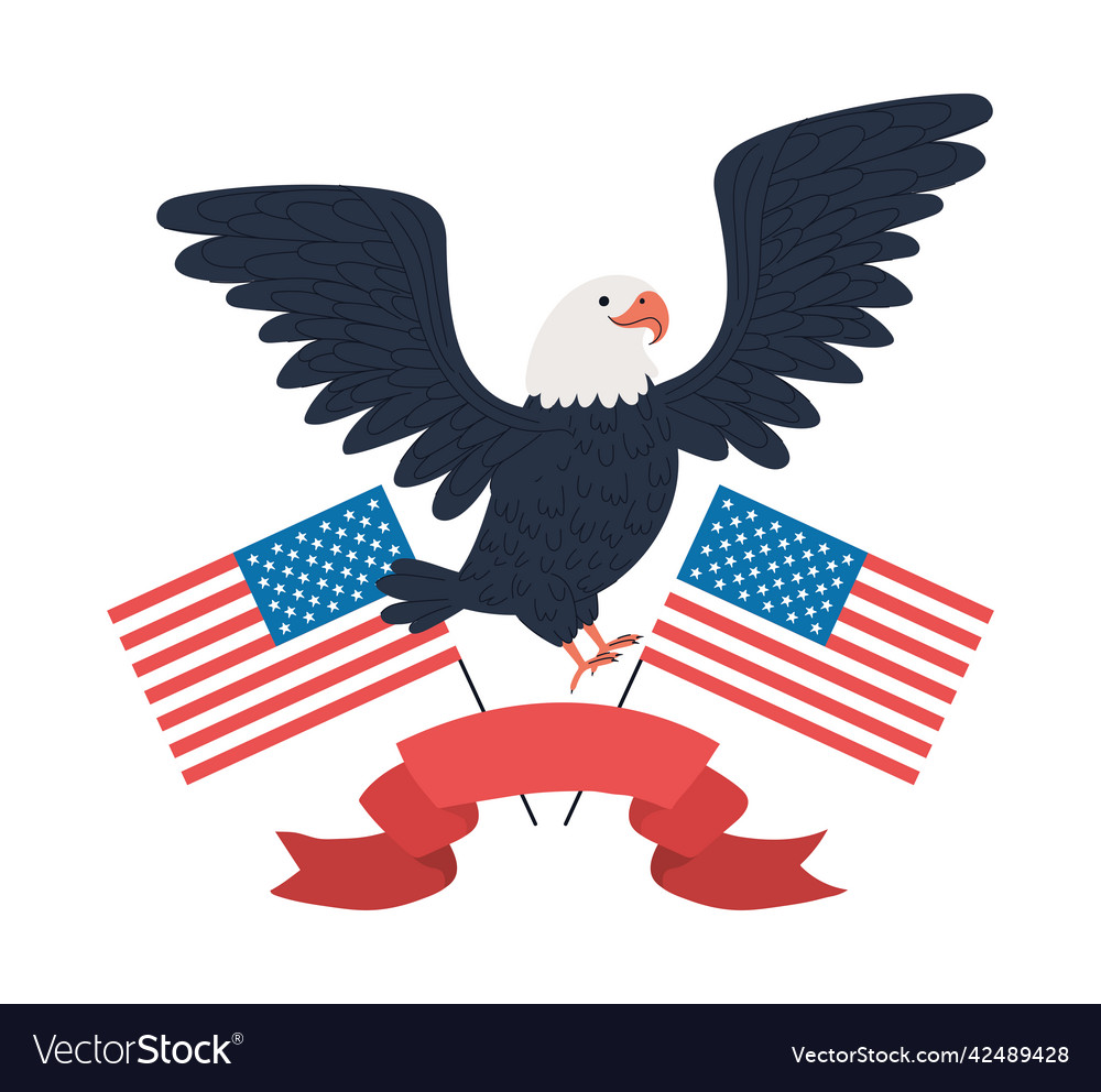 American bald eagle Royalty Free Vector Image - VectorStock