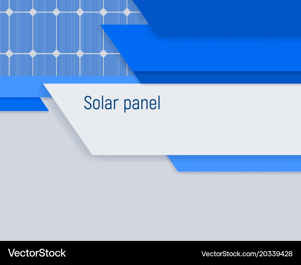 Banner with a solar panel industrial energy Vector Image