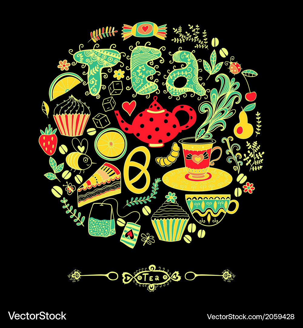 Circle made of sweets round shape made o Vector Image