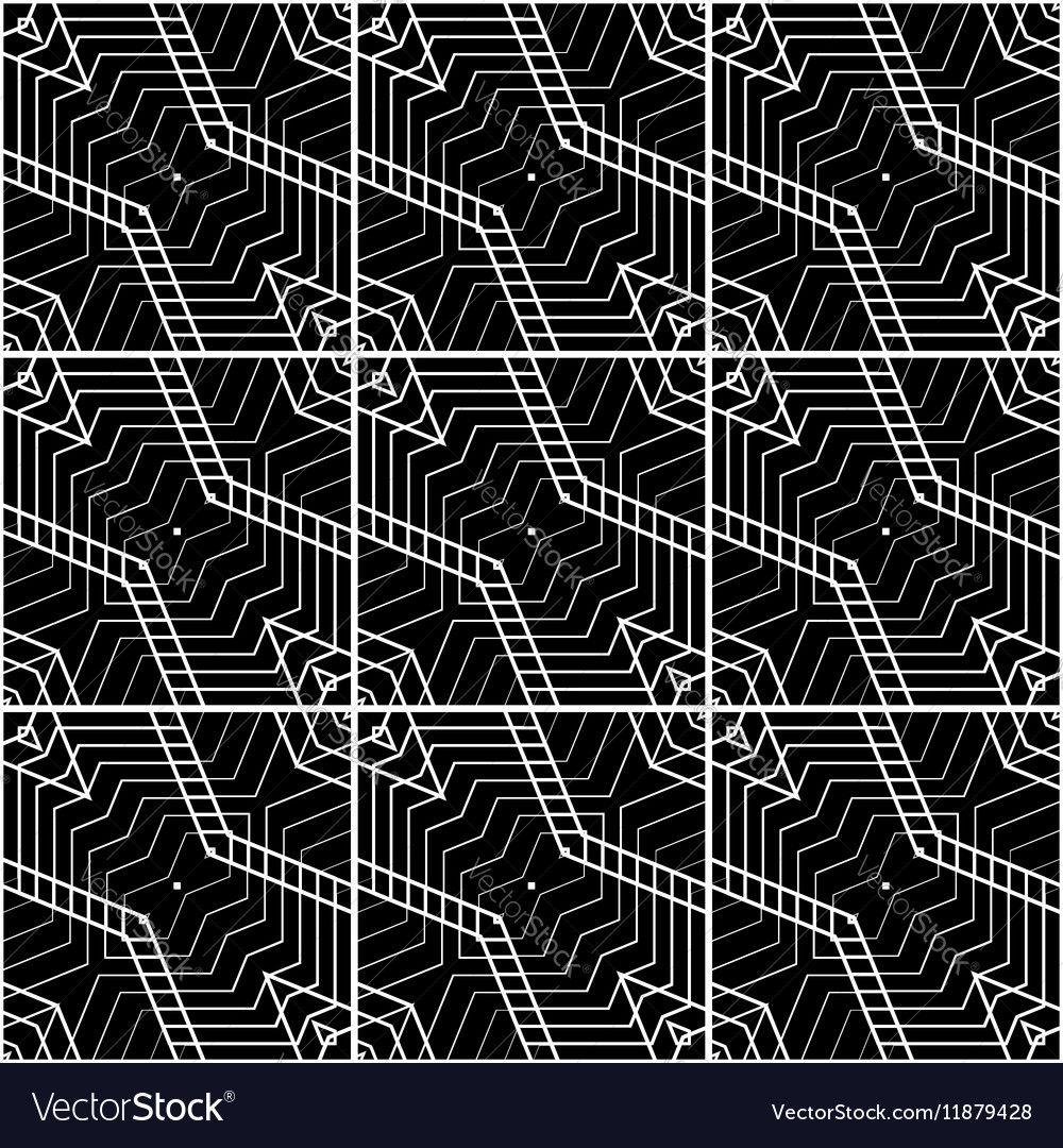 Design seamless monochrome geometric pattern Vector Image