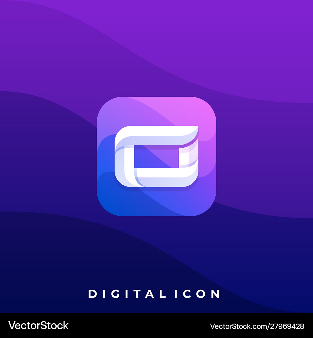 Digital media icon colorful design template Vector Image
