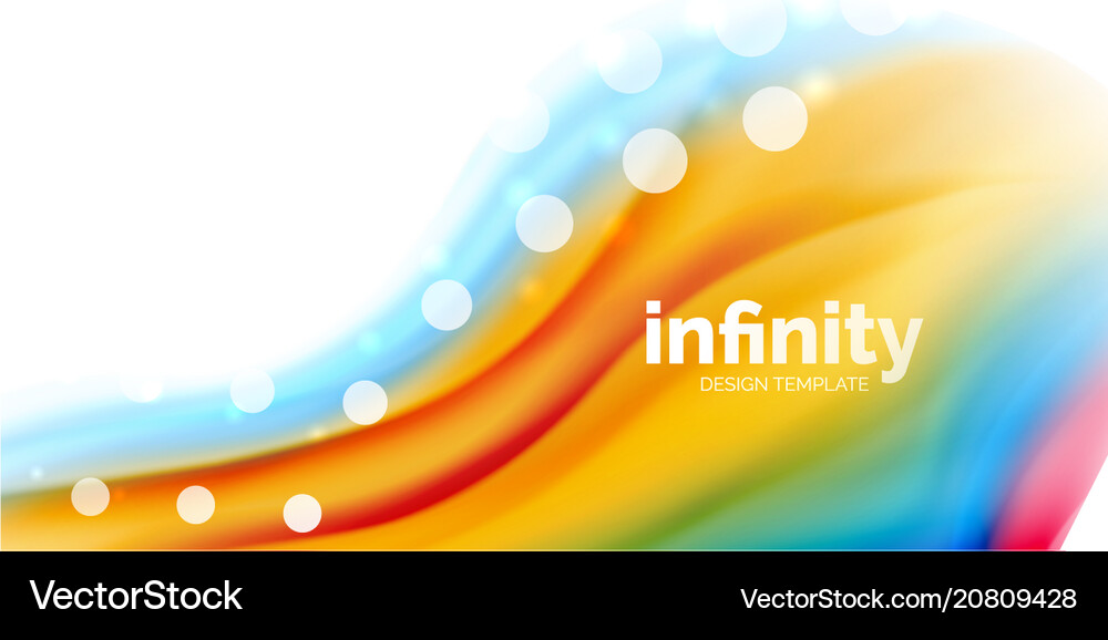 Flowing liqiud colors isolated on white Royalty Free Vector