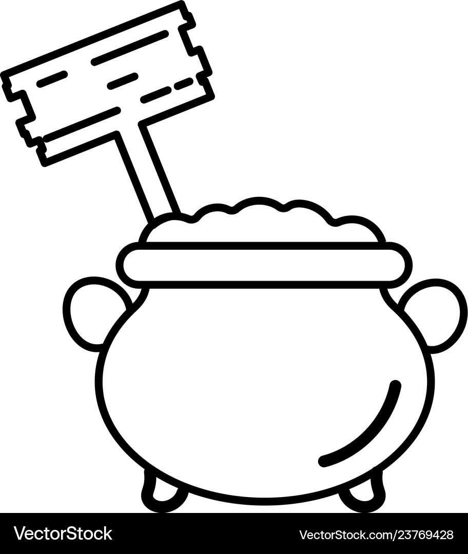 Gold coin pot cartoon Royalty Free Vector Image
