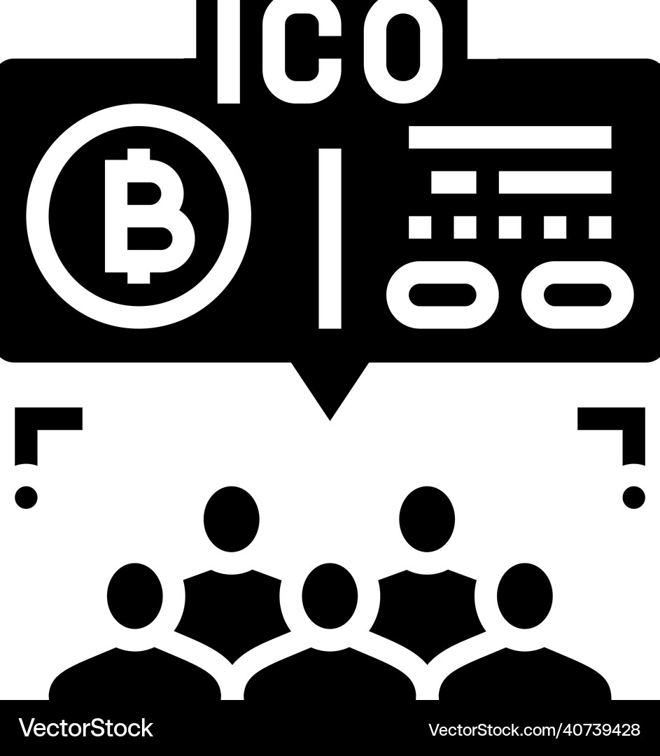 Ico finance glyph icon Royalty Free Vector Image