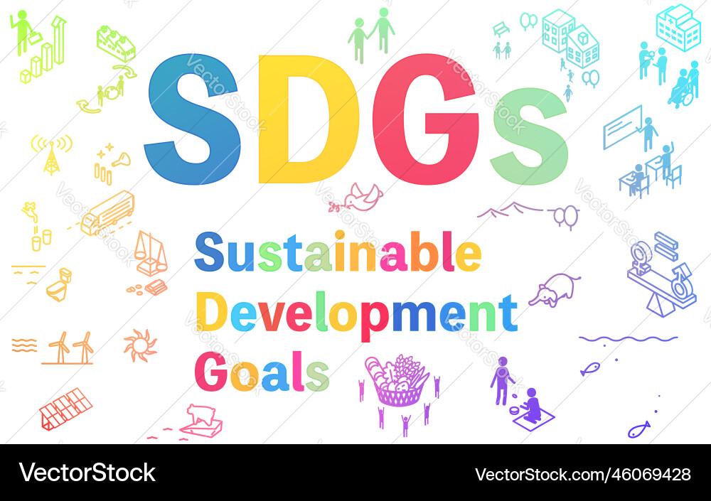 Image of sdgs sustainable development goals Vector Image