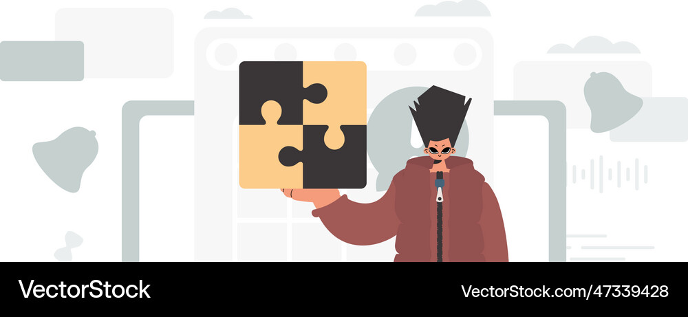 Individual is holding a stupor collect work Vector Image